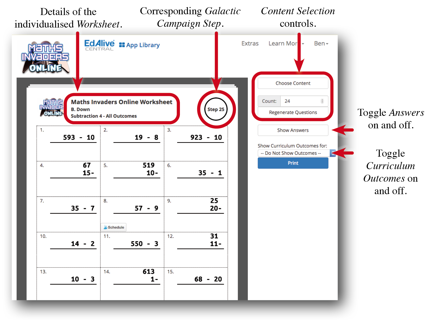 Maths Invaders - Printable Practice Worksheets